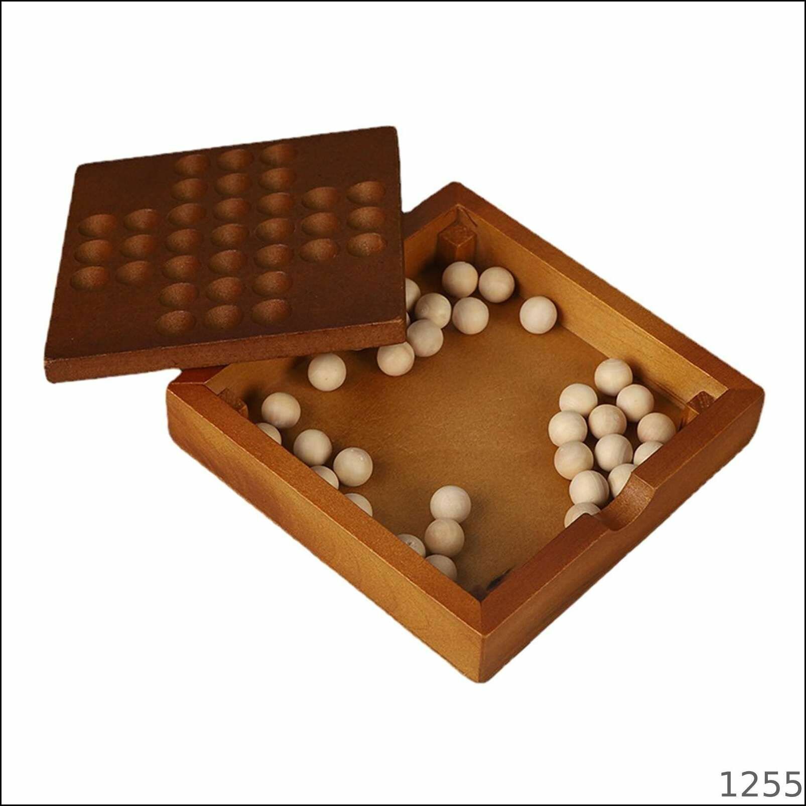 Настольная игра Пасьянс Деревянная настольная игра Пасьянс 11,5смx11,5смx2,5см11