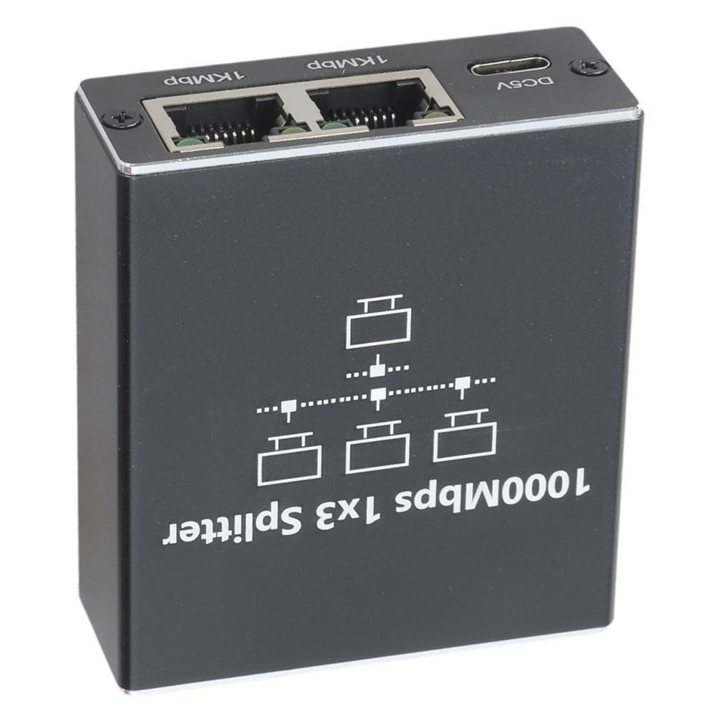 Этernet-сплиттер 1 на 2/3/4, 1000 Мбит/с, Разделенный на три части