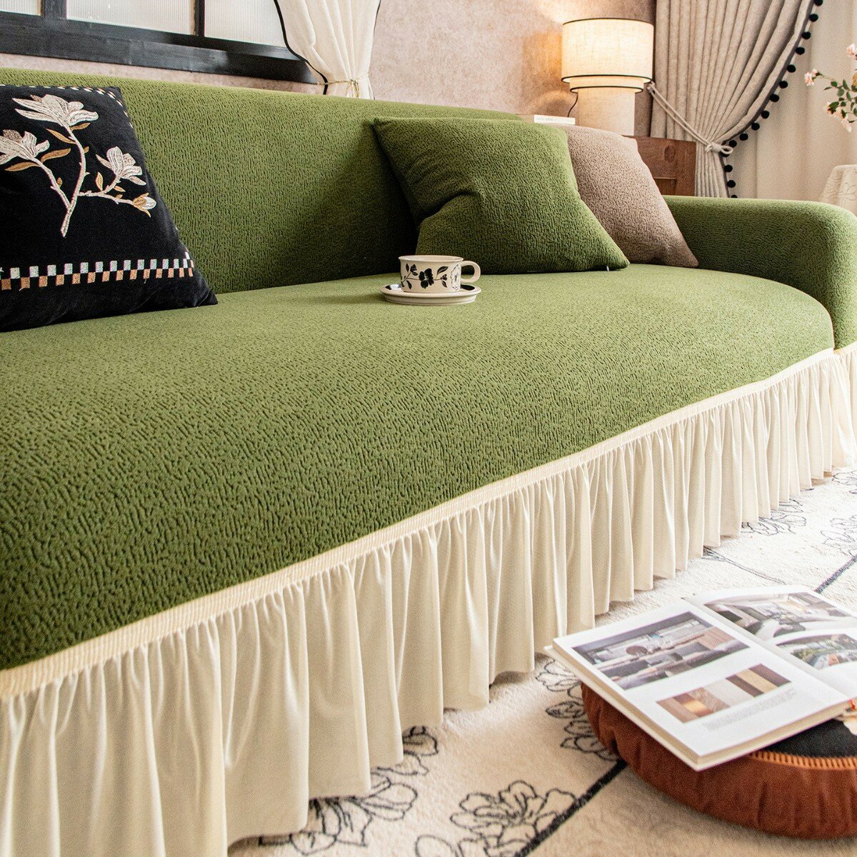 2026 Новый Утолщенный Полный Чехол для Дивана, Устойчивый к Царапинам, Пылезащитный, Универсальный, с Юбкой, Зимний