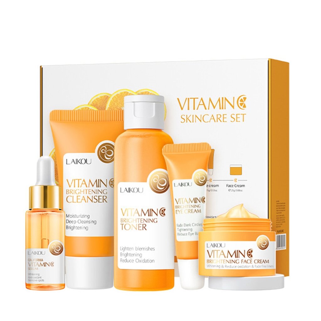 Витамин С Осветляющий-Против Морщин Омолаживающий-Упругий Увлажняющий Крем Эссенция Лосьон Очищающее Средство Для лица Тоник Для Ухода За Кожей