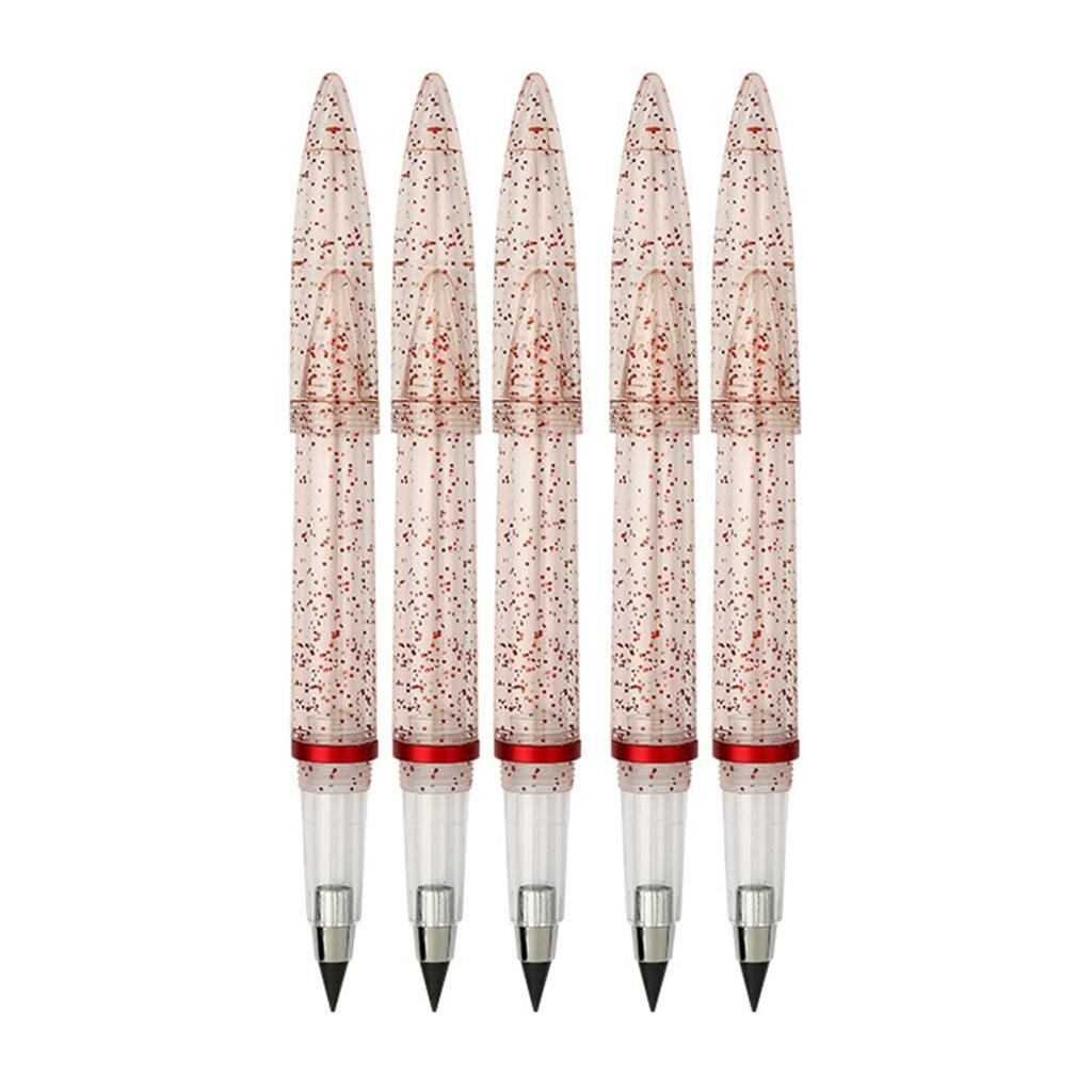 Акриловые шариковые ручки, 5 шт, Звездное небо красного цвета