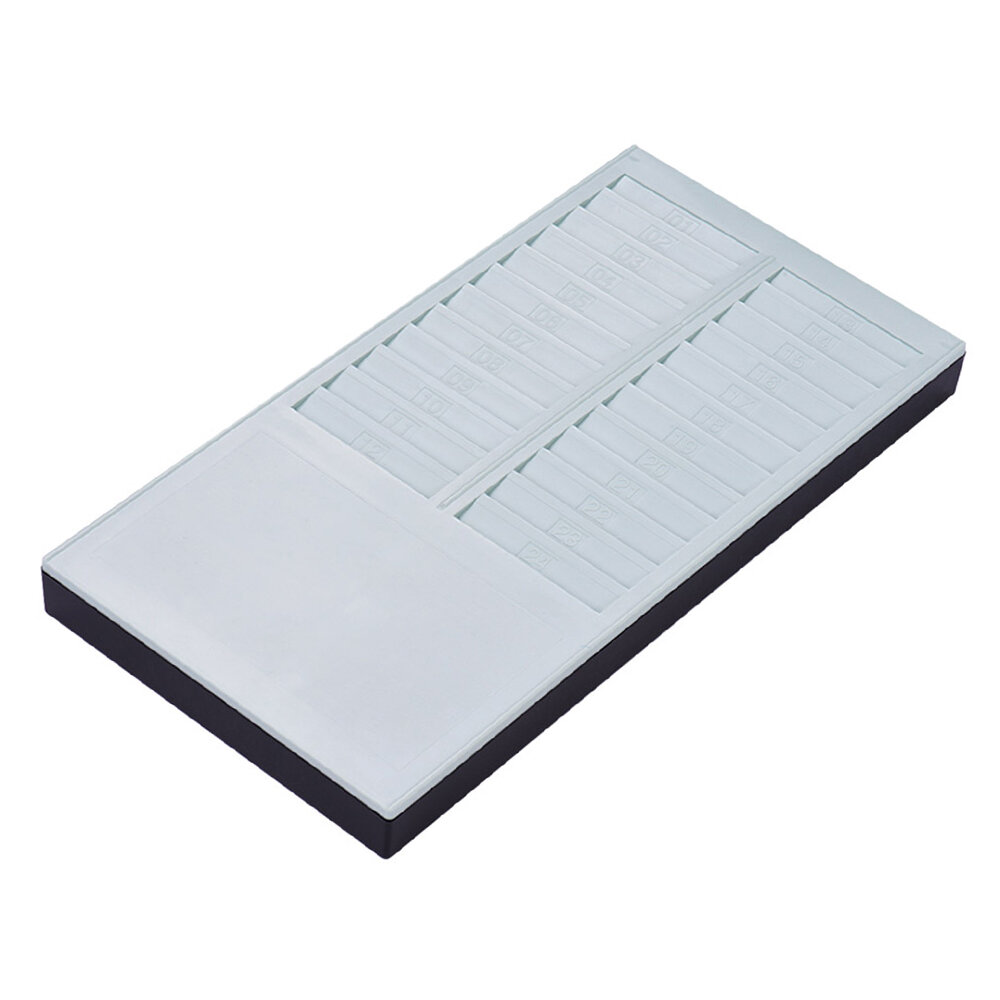 Bisofice Time Card Rack Wall Mount Holder 24 Pocket Slot for Attendance Recorder Punch Office