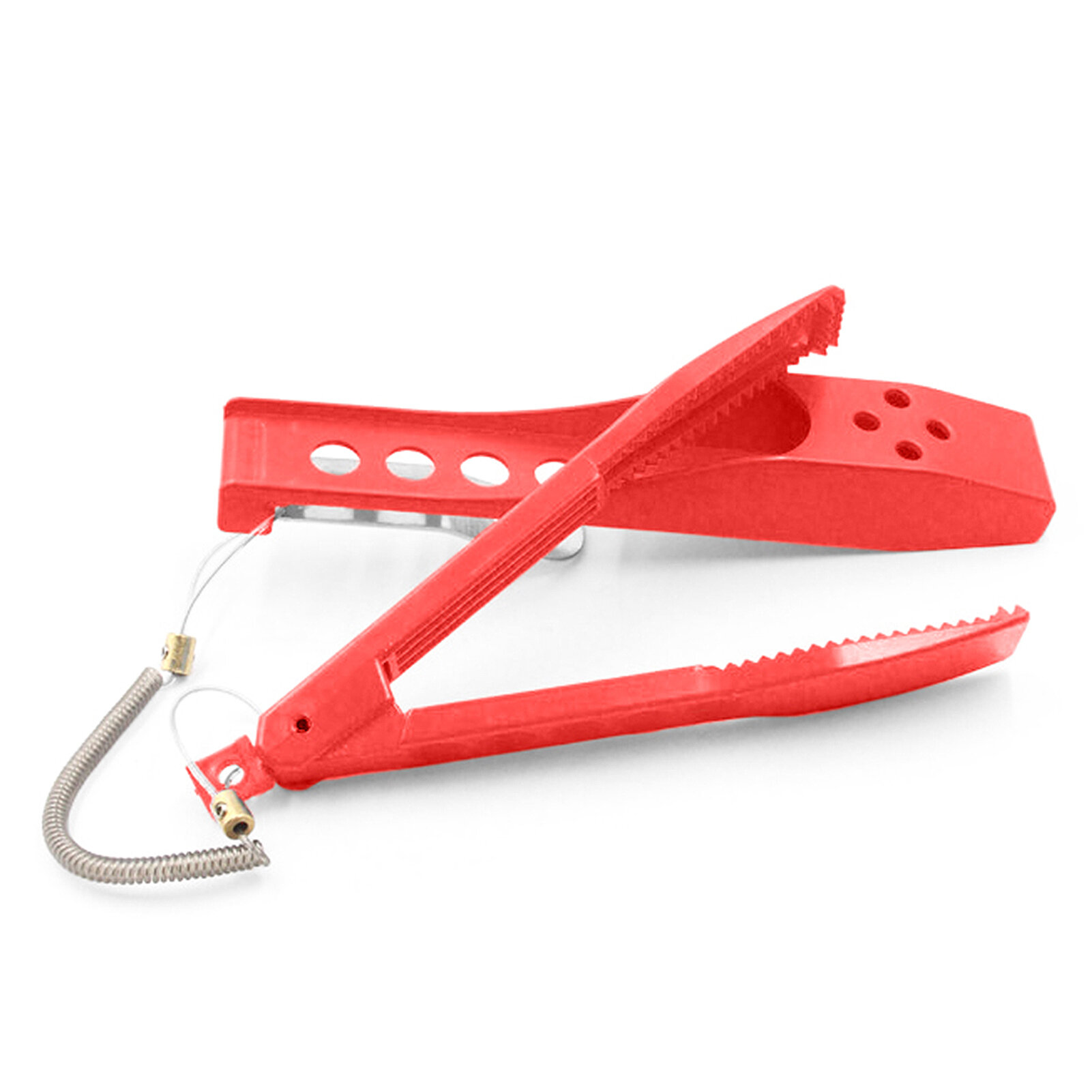 Fish Gripper с ремнем и чехлом для хранения, клещ для рыбы, контроллер, захватчик, цвет: черный / красный / синий / желтый / зеленый (выбор), материал: пластик, размер захватчика: 20.6 * 10.3 * 2.9 см / 8.1 * 4.1 * 1.1 дюйма, длина чехла: 22.2 см / 8.7