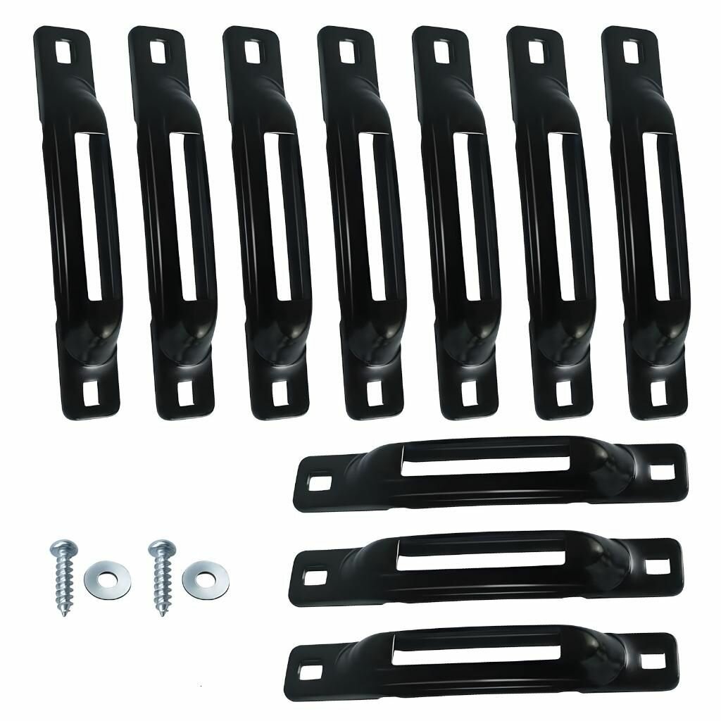 АвтозапчастиИИнструменты,10 Крепежных устройств с одним пазом E-Track для крепления анкеров к прицепам-черный