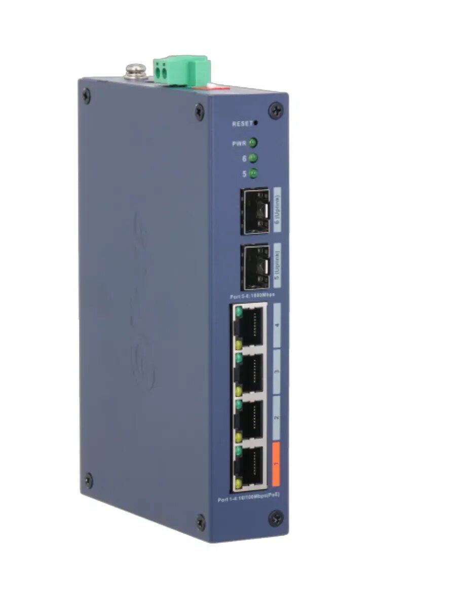4-портовый PoE коммутатор управляемый DH-CHS4206-4ET-60