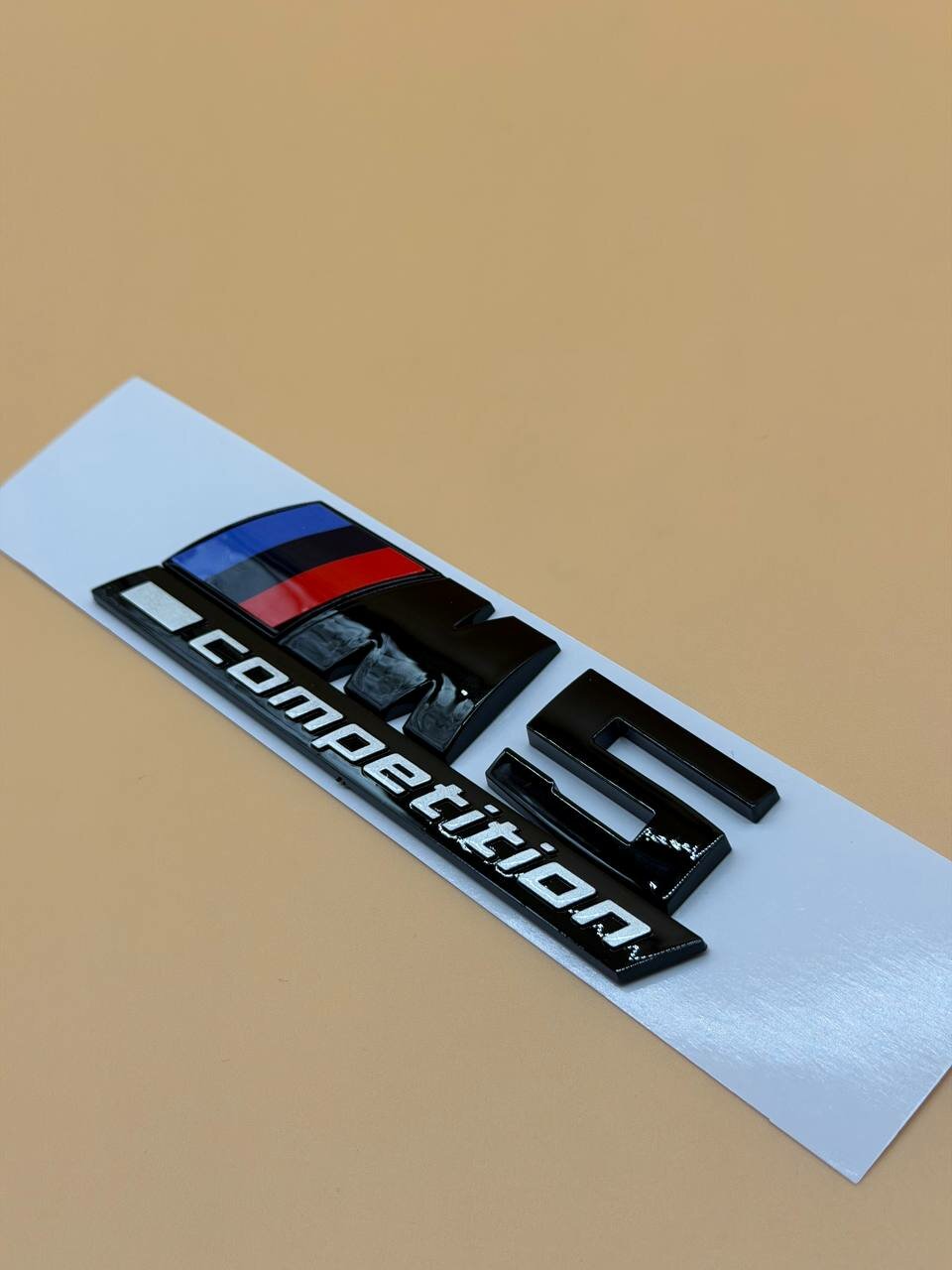 Шильдик на багажник BMW M5 Black 13см