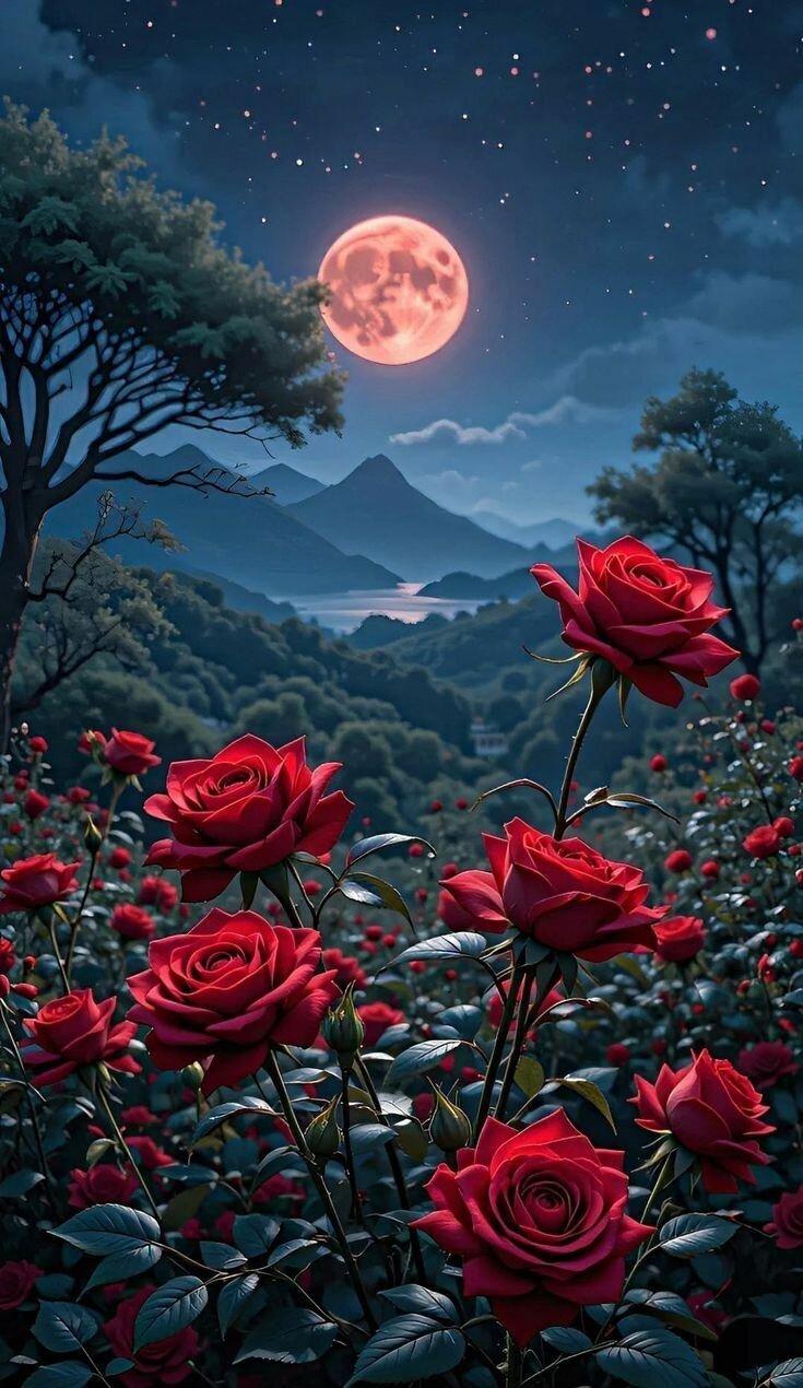 Алмазная живопись "Пейзажи, цветы, водопады", 5D, круглая, 40x50 см. Производитель: Brose Art.