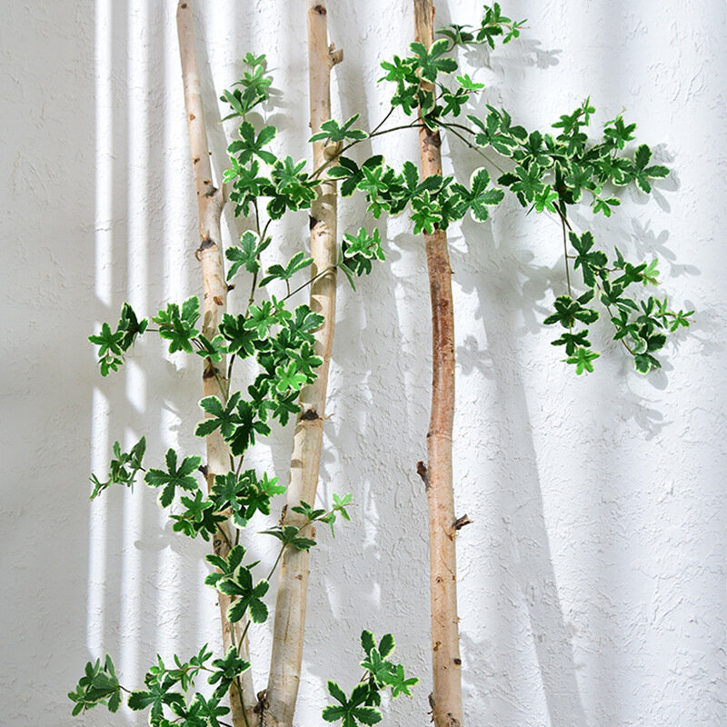 Ротанговые искусственные цветы, виноградные листья, настенное покрытие, листья дерева, потолочный виноград, обвитый настенный декор, зеленое растение, высокая симуляция