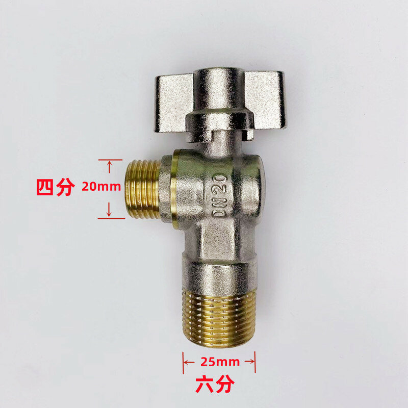 Шаровой клапан с высоким потоком для бытового газового водонагревателя, настенный угловой клапан для котла, горячий и холодный шаровой клапан 1/2" 3/4" впускной клапан