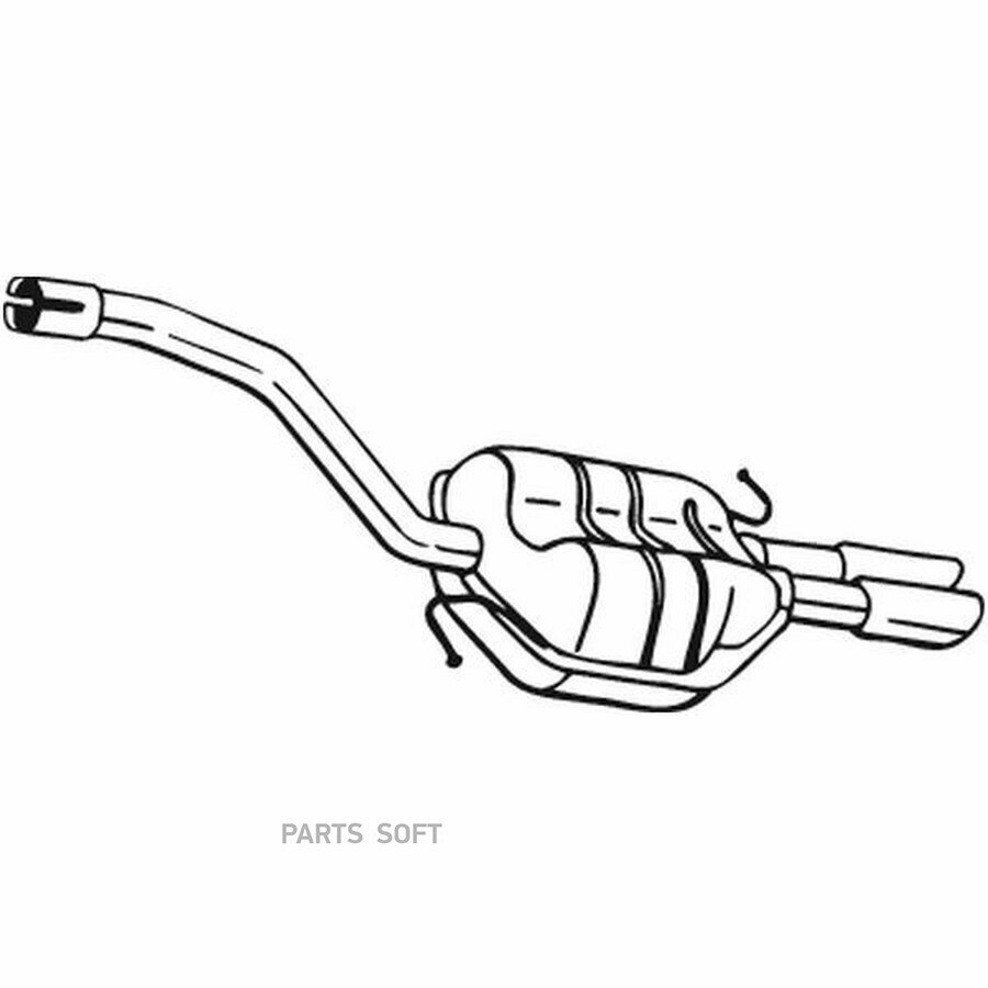 (121) 233-617 BOSAL Глушитель VW Passat (09-12) задняя часть BOSAL от официального дистрибьютора, BOSAL, артикул 233617