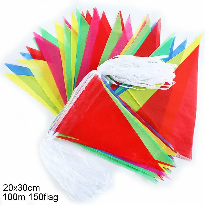 DUTRIEUX Красочные треугольные флажки 50/100 м 20x30cm
