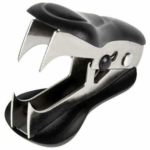 12 шт. Антистеплер для скоб № 10 и № 24/6, BRAUBERG "ST-100", с фиксатором, черный, 228578