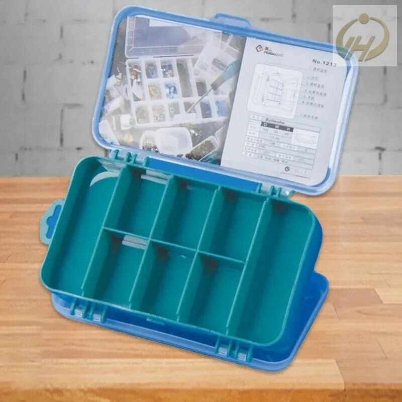 Двусторонний органайзер для оборудования, отделение для пластиковых винтов, коробка для хранения, прямоугольная коробка, чехол для винтов, гаек, гвоздей, болтов