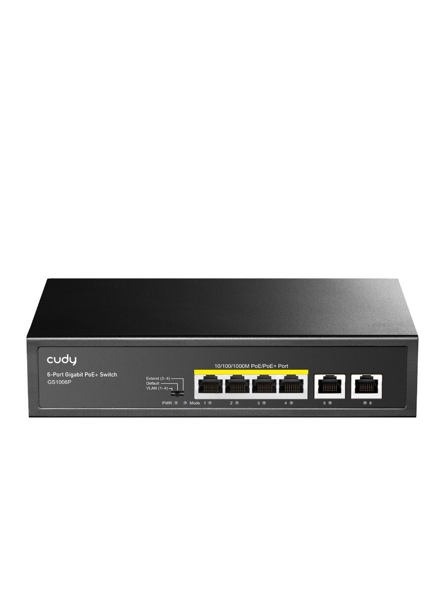 Коммутатор Cudy GS1006P 6-Port 10/100/1000 Mбит/с PoE+ (GS1006P)