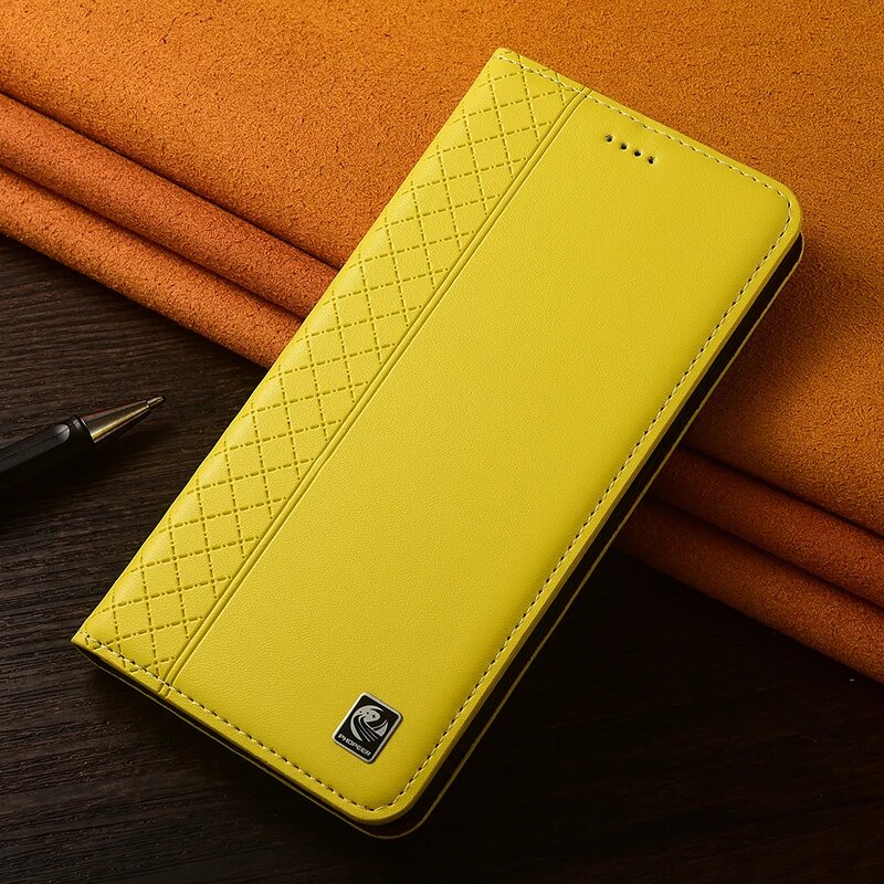 Чехол для телефона из натуральной кожи для ZTE Nubia Z60 Z60S Z70 Z70S Z80 Pro Ultra Nappa с внутренней сетчатой откидной крышкой из воловьей кожи ЗТЕ нубия Z80 Ультра, Желтый, Lemon