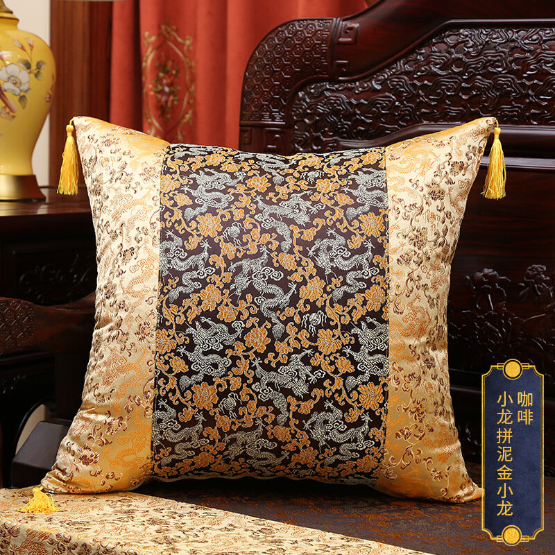 Новая подушка в китайском стиле, красная подушка для деревянного стула, подушка для дивана, подушка для окна, подушка для головы, подушка для спины, подушка для талии, чехол с узором дракона
