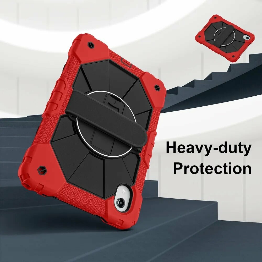 Чехол на Xiaoxin Pad 11 2025/Lenovo Tab Idea 11 2025 года , Противоударный чехол для защиты детей с кронштейном и плечевой ремень, комби-цвет