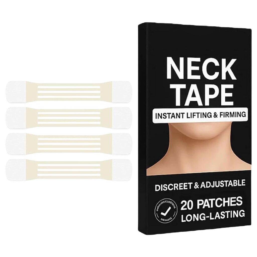1 коробка пластырей для мгновенной подтяжки шеи, пластырей для подтяжки шеи и лица, пластырей для подтяжки пластырей- 20 наклеек