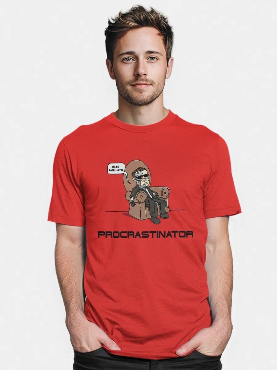 Футболка Procrastinator - I'll be back... later / Терминатор