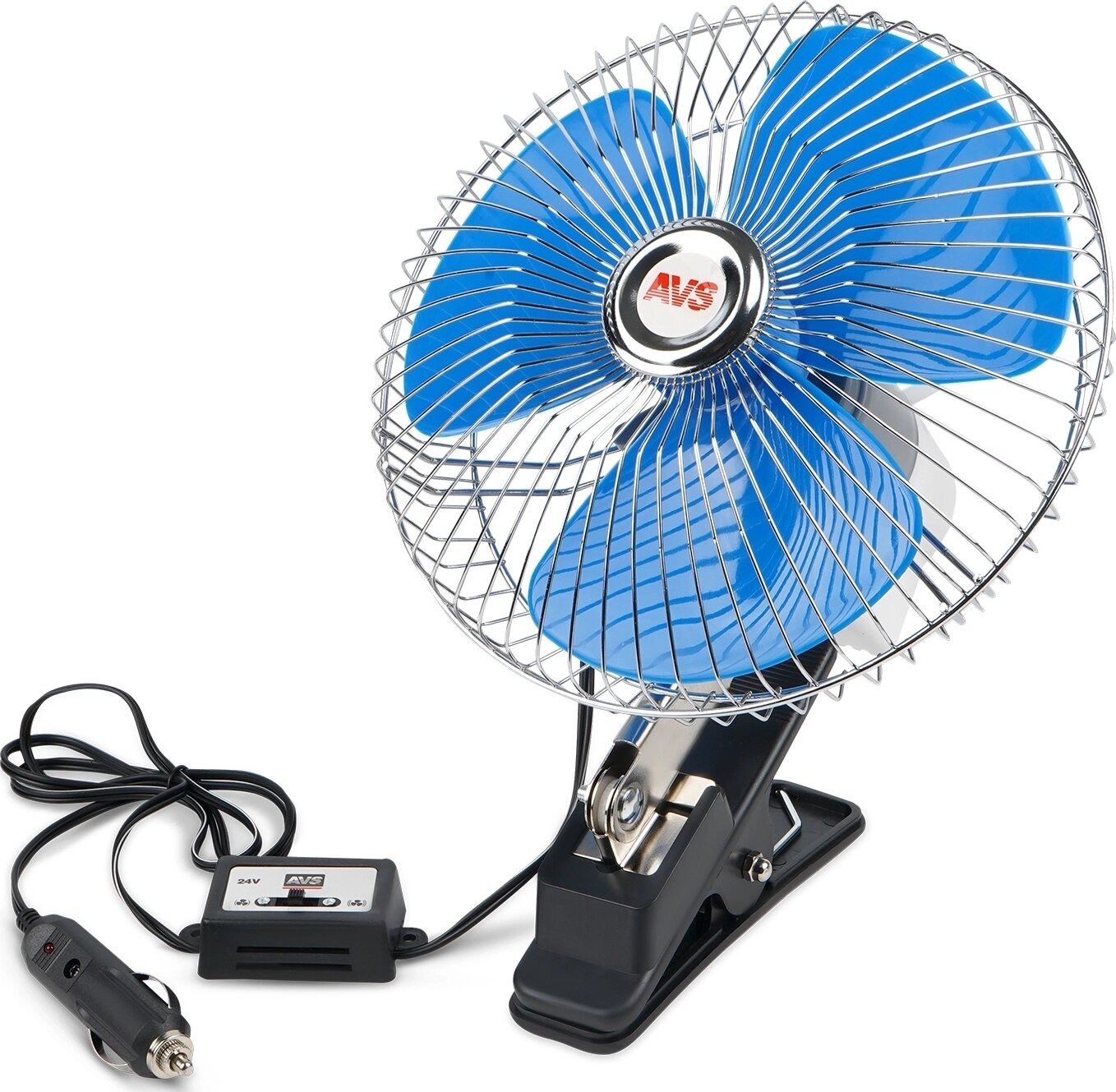 Вентилятор автомобильный AVS Comfort 8048C 24В 8" (корпус: металл, пе