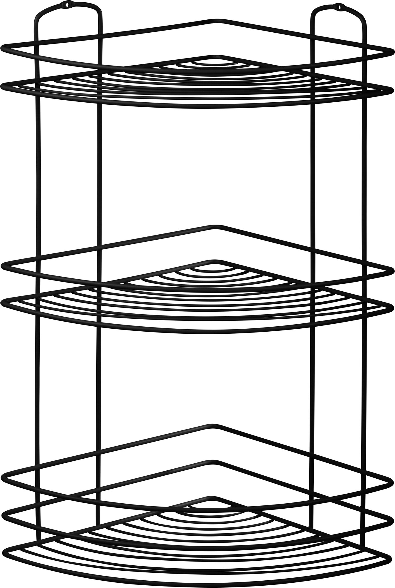 Полка угловая 3-ярусная BLACK, черный