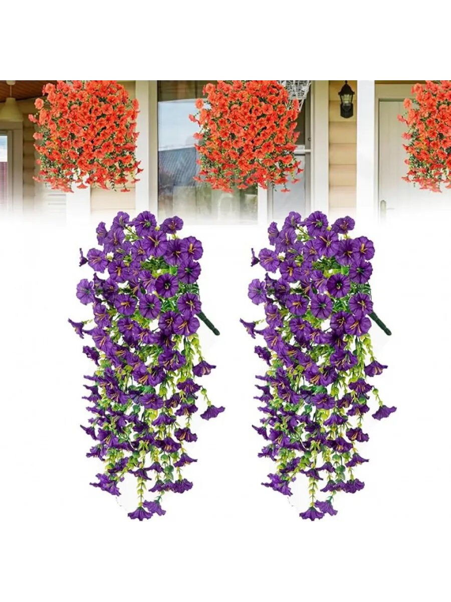 2 шт искусственная ипомея для сада uv resistant