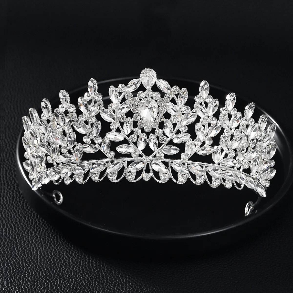 Серебряная кристалльная корона DIEZI