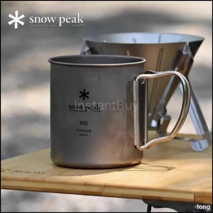 Однослойный титановый стакан SNOWPEAK идеальный выбор для путешествий и пикников