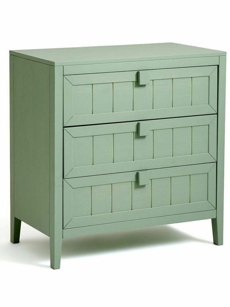 Комод для одежды, 75х35х90, Carlos, из сосны, 3 ящика, эвкалипт, Dipriz