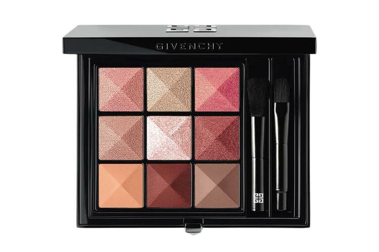 Палетка теней для век женская Givenchy Premium Nine Colors Рождественская коллекция 2025, #LE9.09 Rose Champagne, матовый перламутровый контуринг