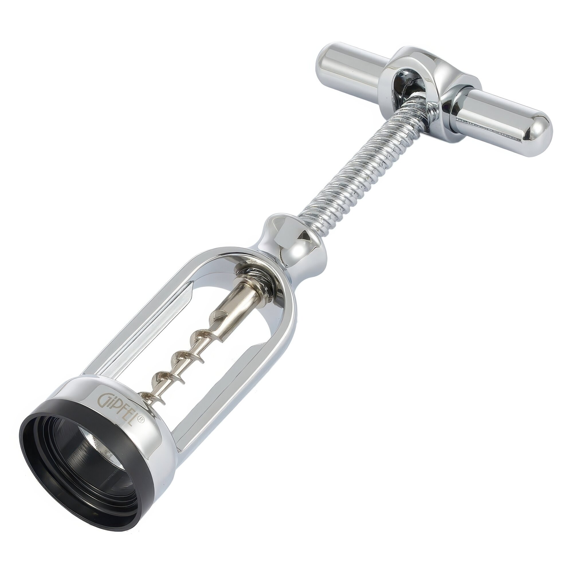 Штопор винный Gipfel 51811, 15 см, стальной/черный, цинковый сплав, пластик