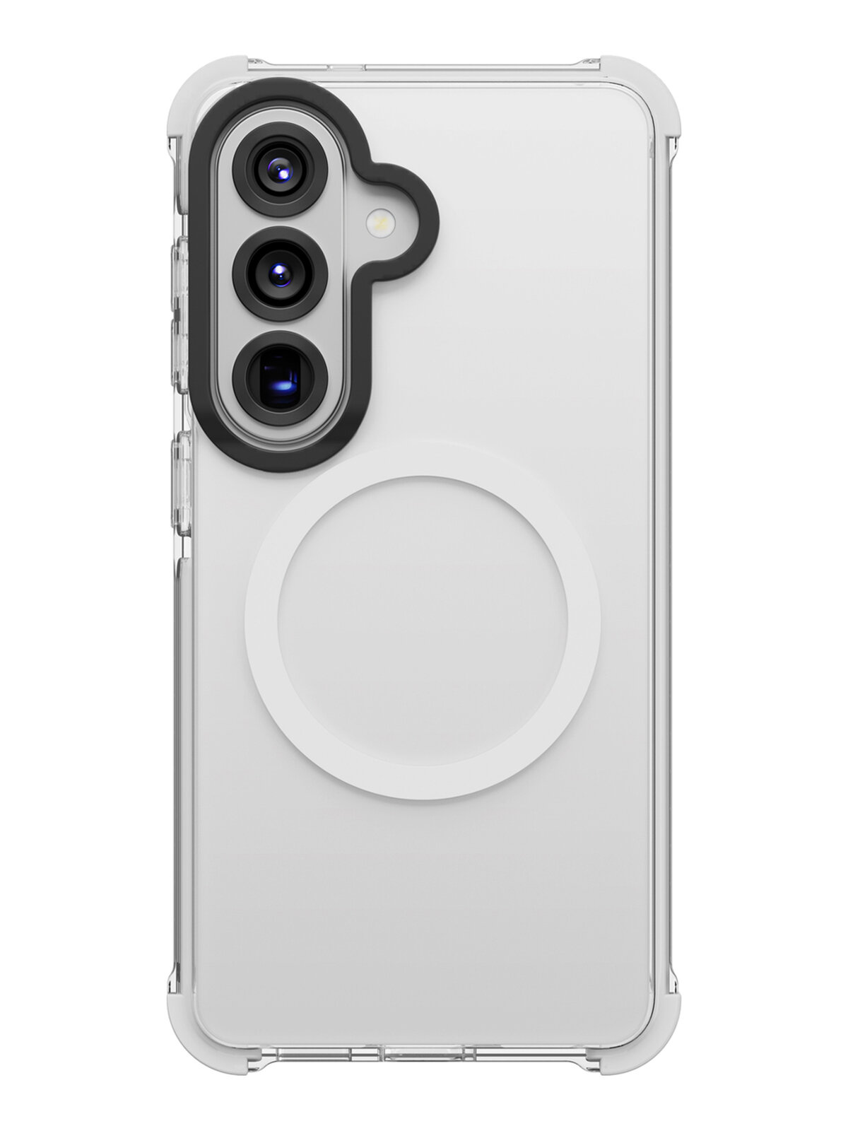 Чехол Uniq на Samsung Galaxy S26, Combat с усиленной защитой, с магнитами MagSafe, прозрачный/белый