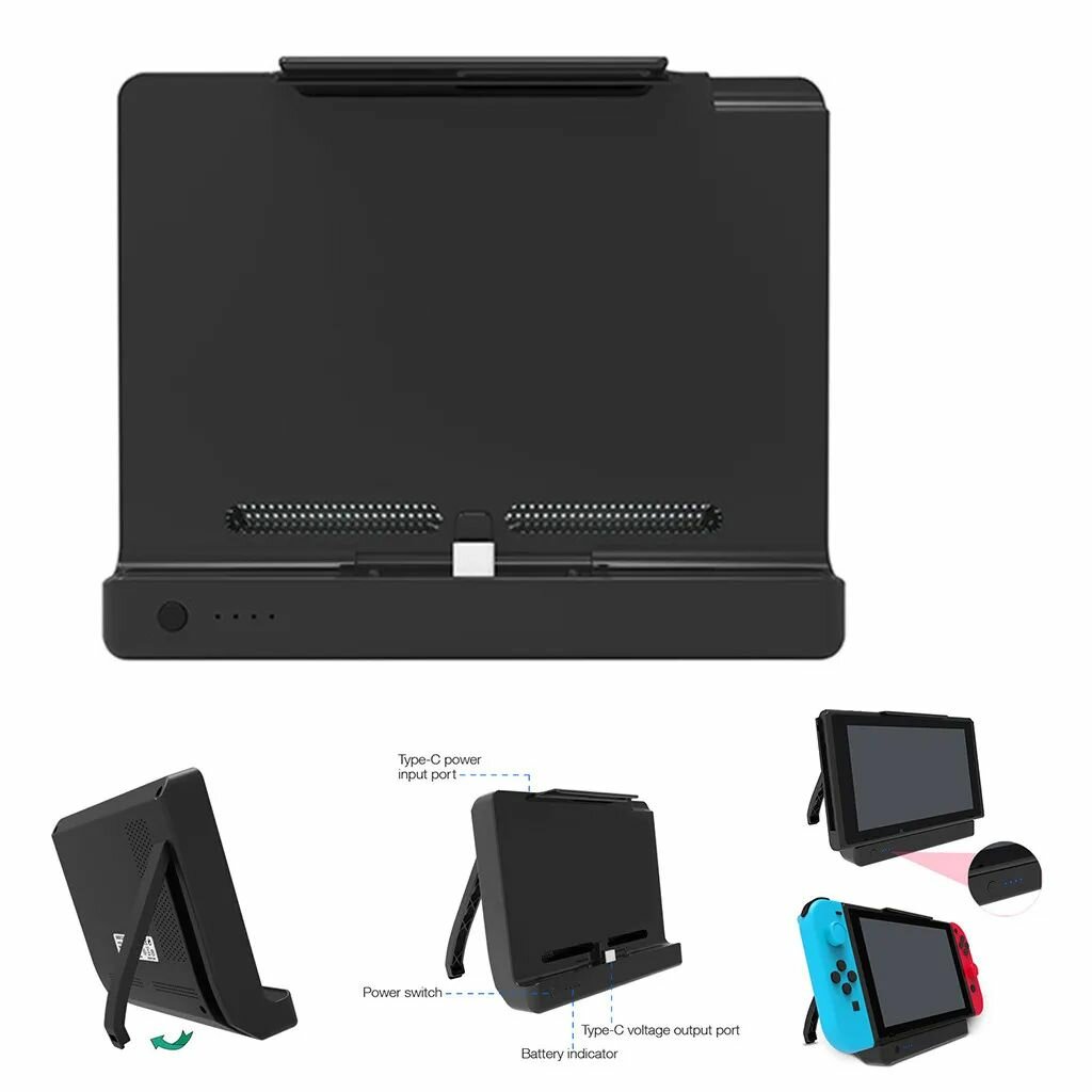 Подставка - внешний аккумулятор Power Bank 10000mah для Nintendo Switch и OLED