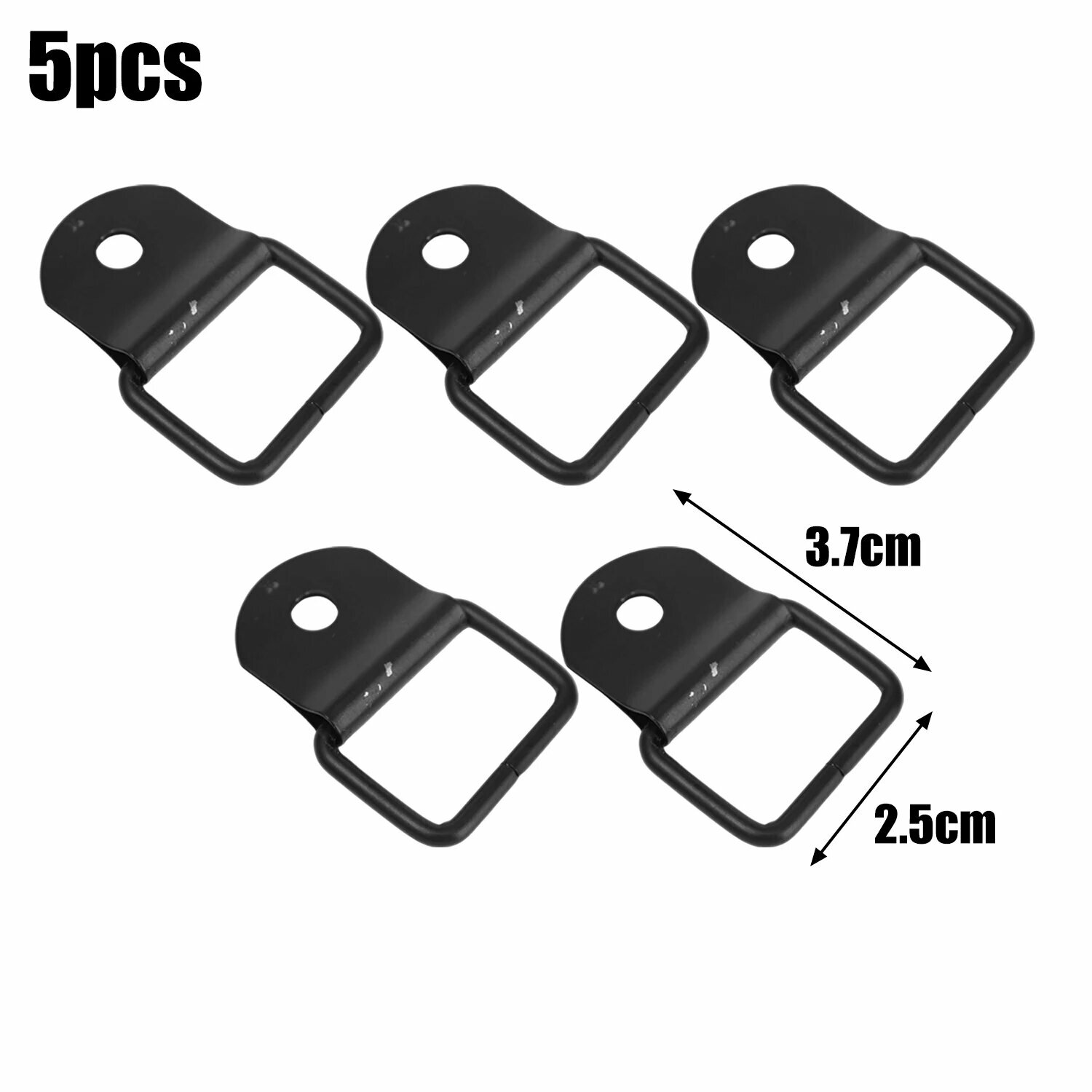 5pcs Металлические D-образные крючки 3.7x2.5 см