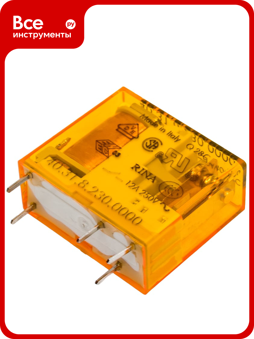 Миниатюрное реле Finder 1 перекидной контакт 10А, 230В AC, 403182300000
