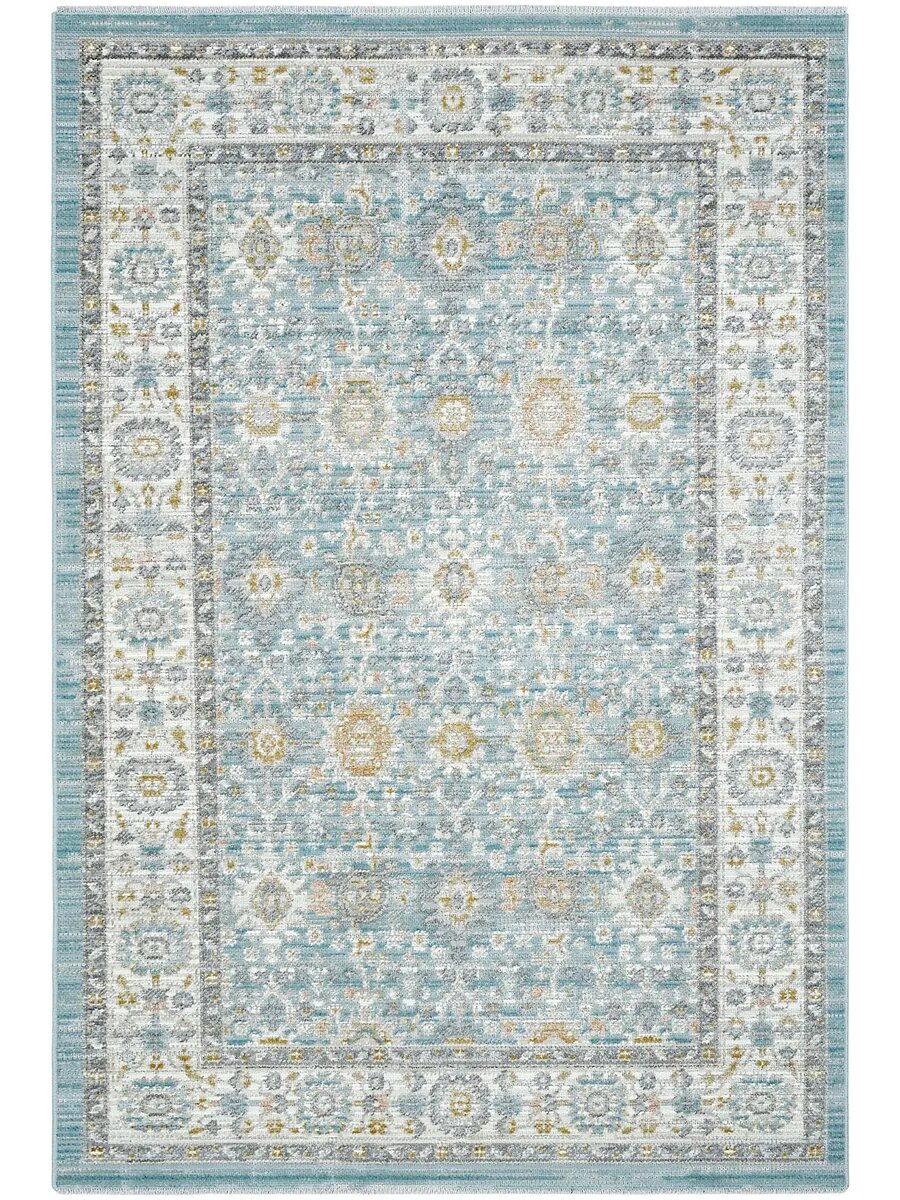 Zaraf 309 Винтажный ковер 80x300 см лазурный бархат