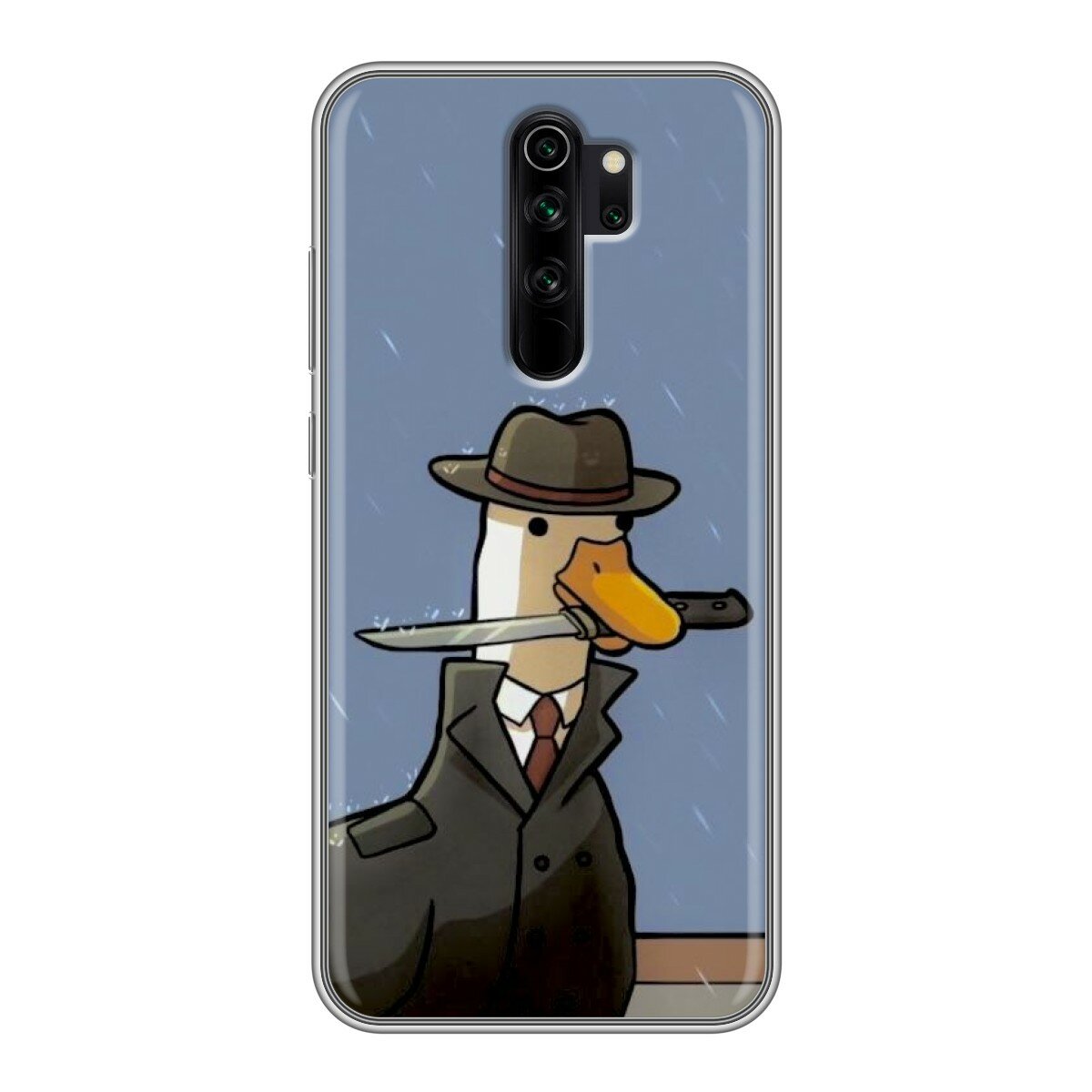 Чехол для Xiaomi RedMi Note 8 Pro с принтом для детей со смешным Гусем детективом (Сяоми Редми Ноут 8 Про)