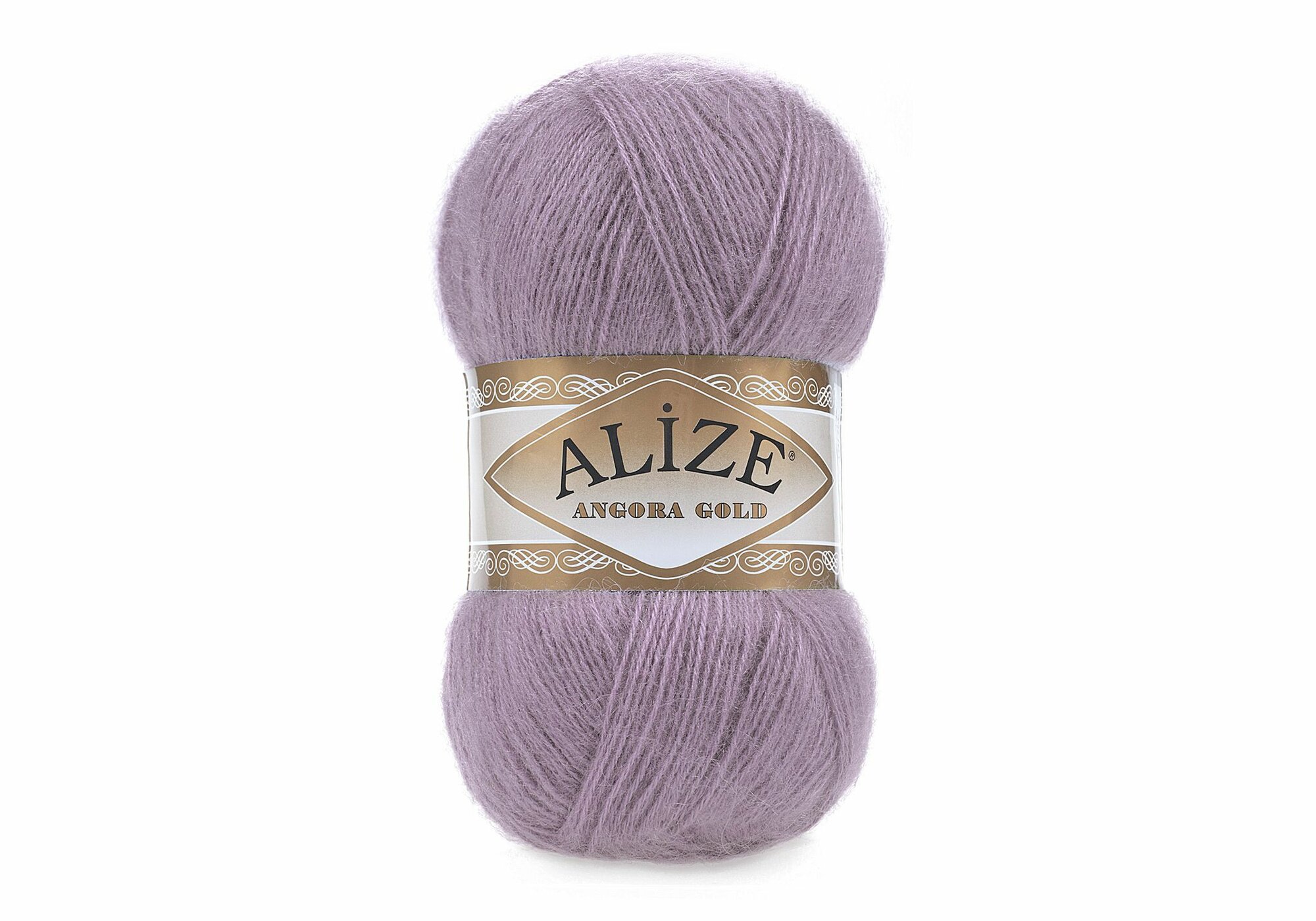Пряжа для вязания Angora Gold Alize 1 моток (550 м, 100 гр), цвет 882 темно-лиловый