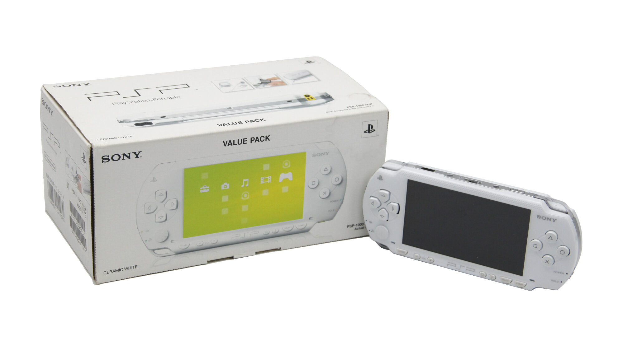 Игровая приставка Sony PSP 1000 Fat 64 Gb Ceramic White Value Pack В коробке