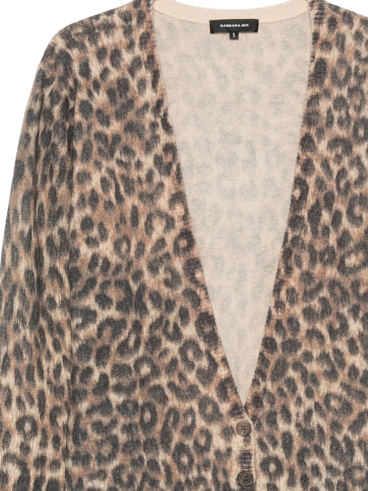 Кардиган BARBARA BUI Leopard-print cardigan, размер M, brown — фото 1