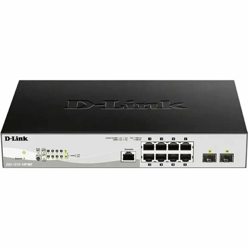 Коммутатор D-Link DGS-1210-10P/ME/B1A, 2012188