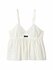 Топ Miu Miu Slubbed eyelet poplin top, размер 44, бежевый/белый
