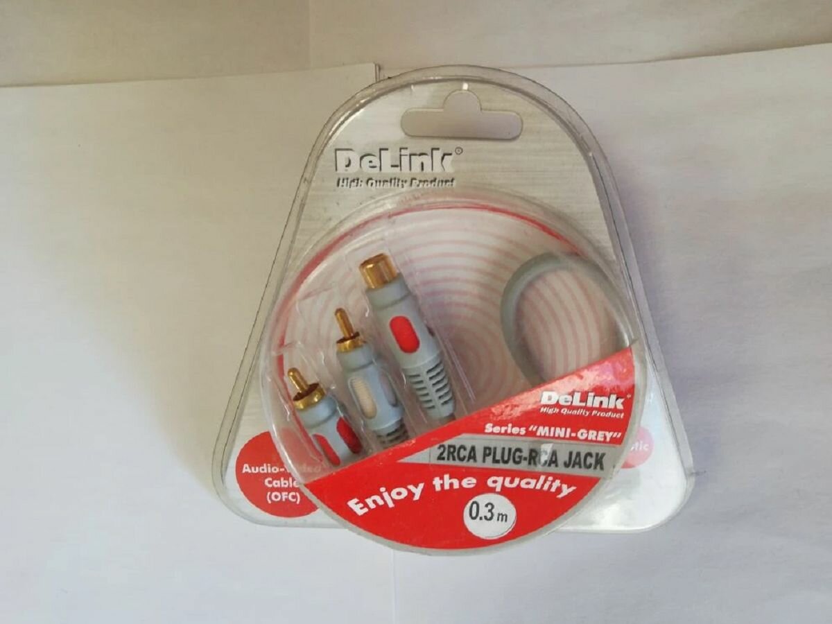 Кабель-переходник 2RCA PLUG-RCA JACK