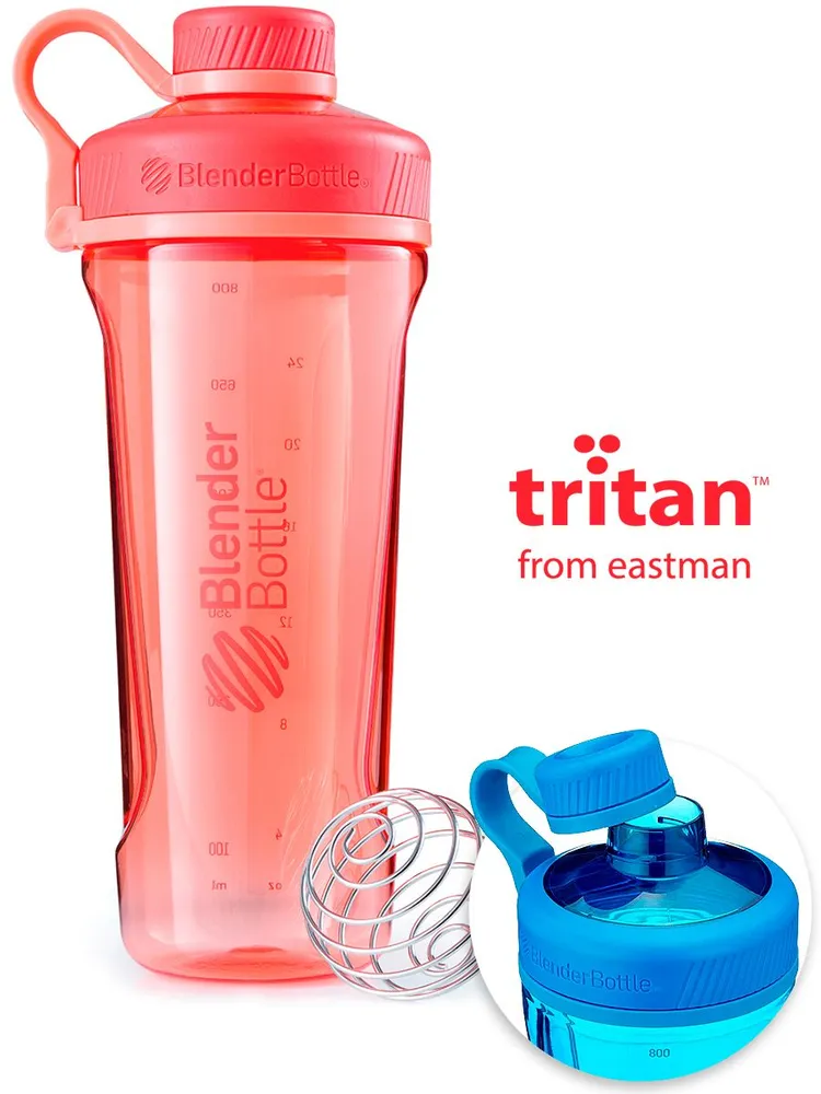 Бутылка-шейкер для воды BlenderBottle "Radian" Tritan, винтовая крышка, коралловая, 946 мл