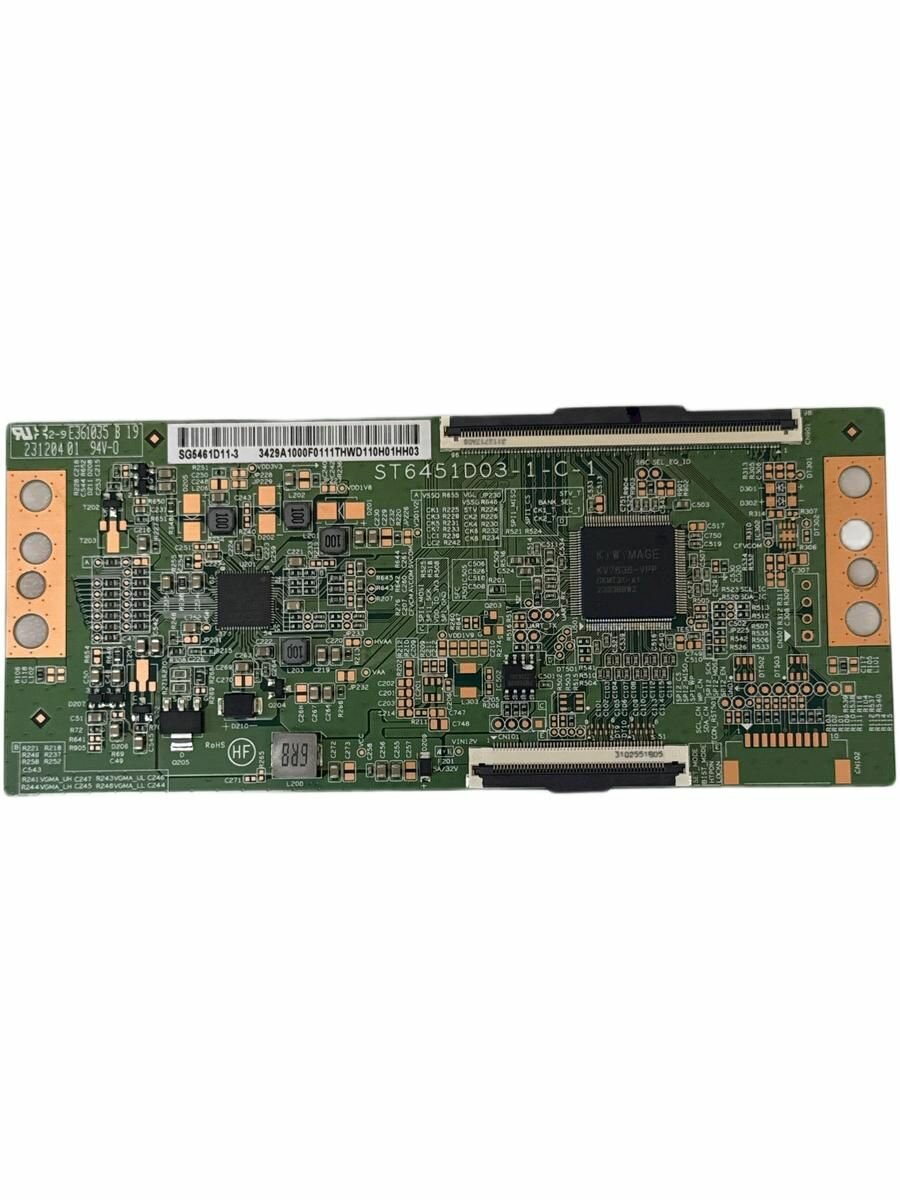 Плата T-Con (ST6451D03-1-C-1), для ТВ Яндекс ТВСтанцспроСАлисой55