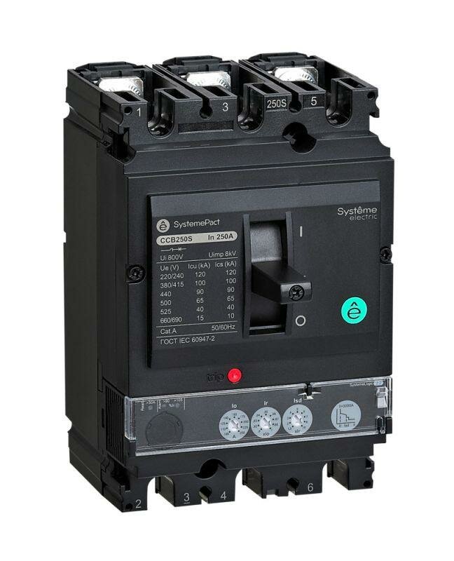 Выключатель автоматический SPC100 50кА S2.2M 3P3D 100А SE SPC100N10022M3DF