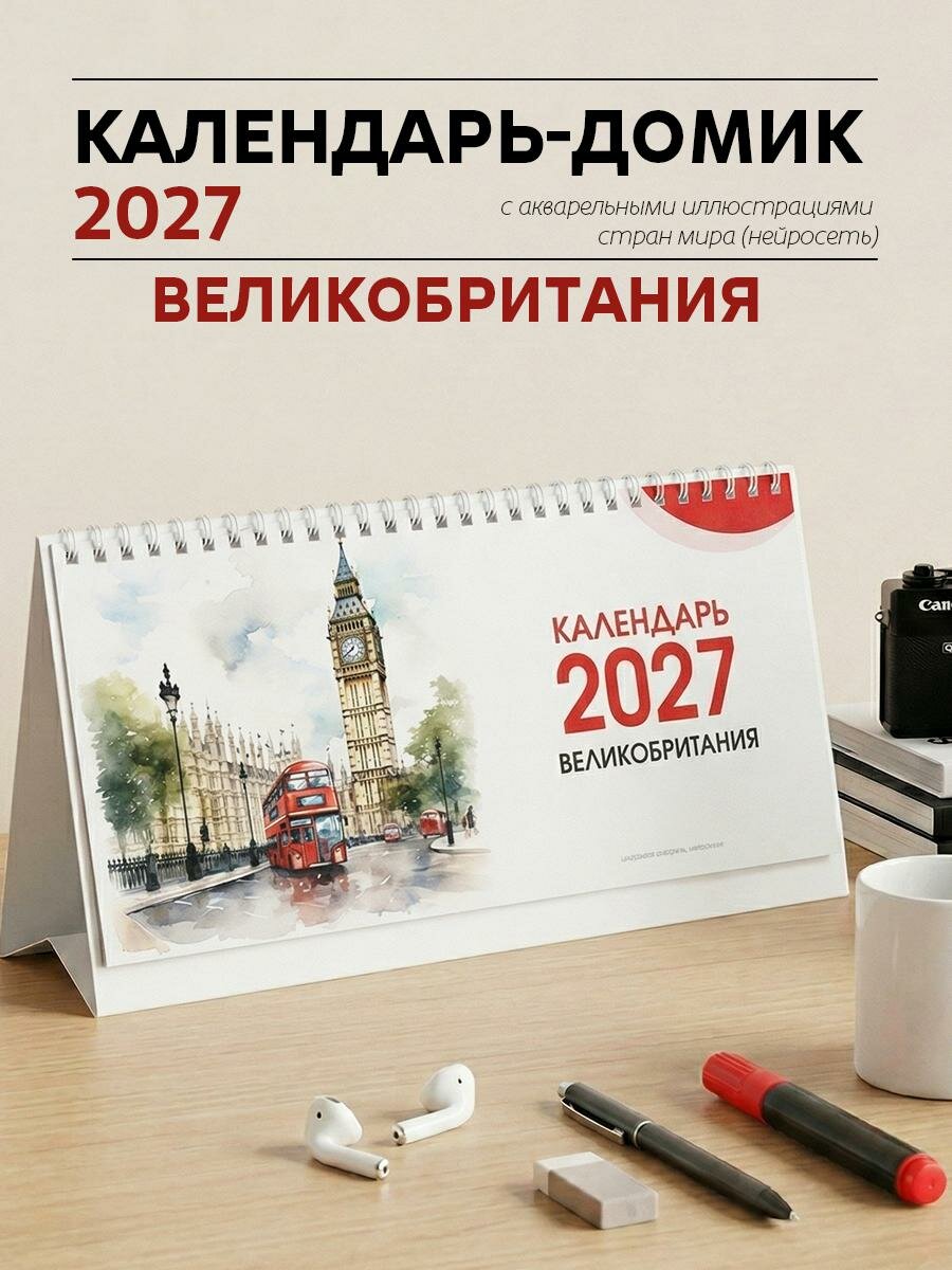 Календарь настольный домик 2027 Великобритания
