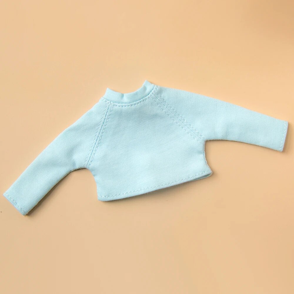 Комплект одежды для кукол Blyth из денима XiDonDon Голубой, Long-sleeve top-3
