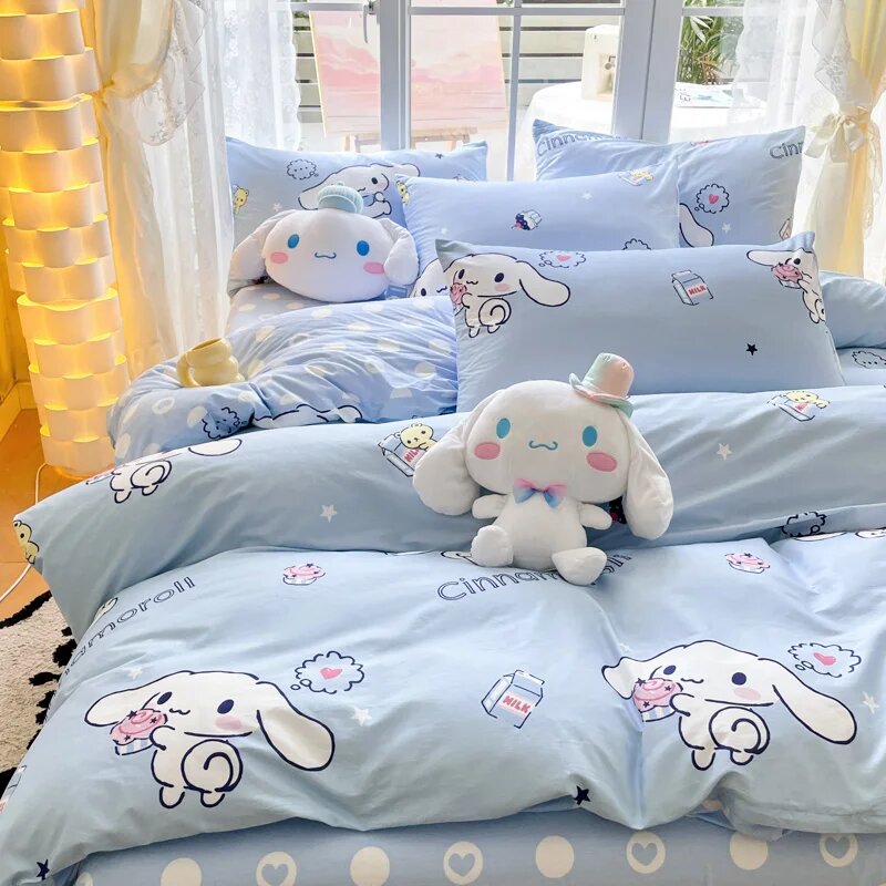 Комплект постельного белья Sanrio Куроми Циннаморолл, C, 4pcs для кровати 1.5 м
