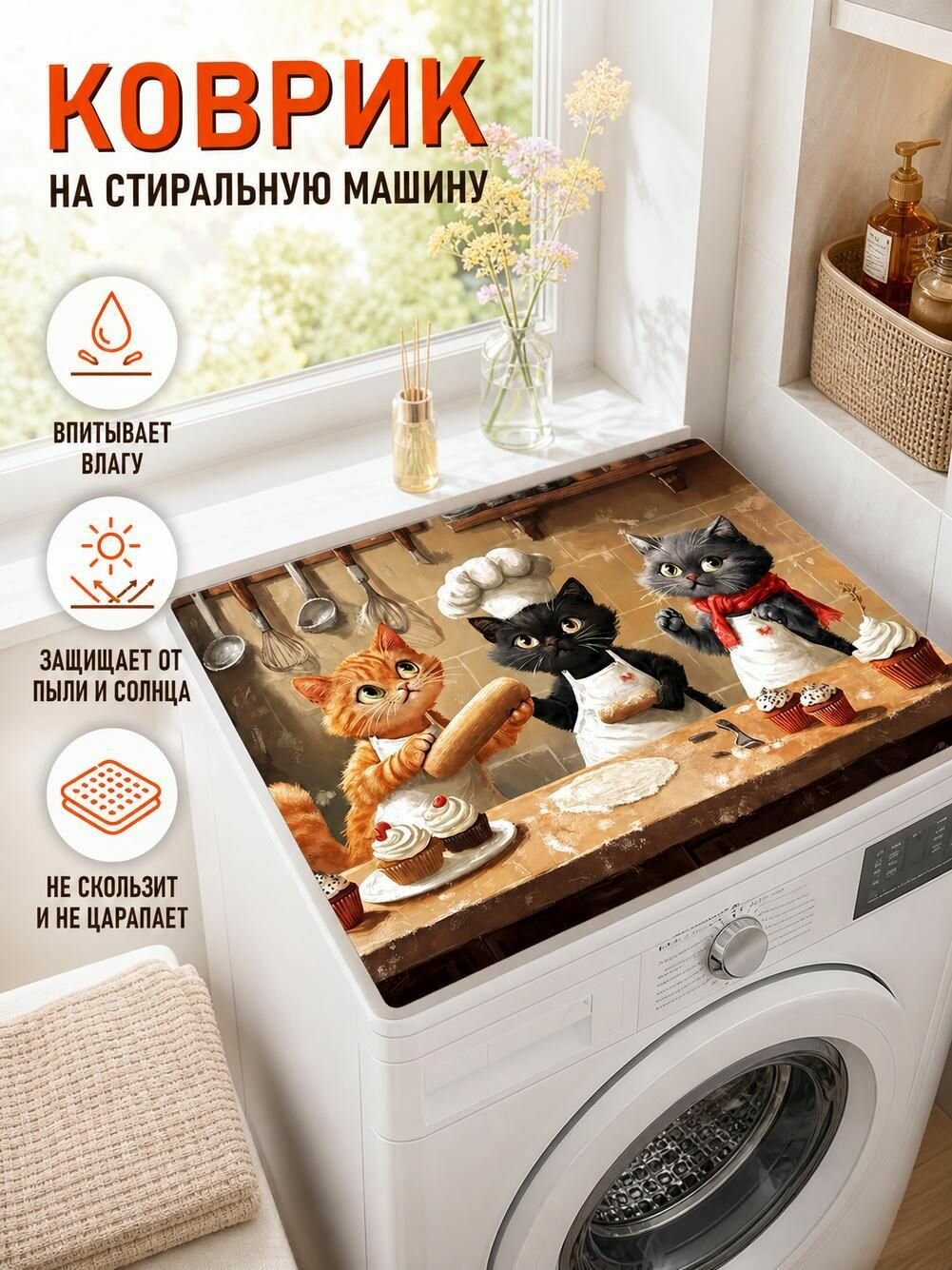 Коврик для ванной 30x40 см